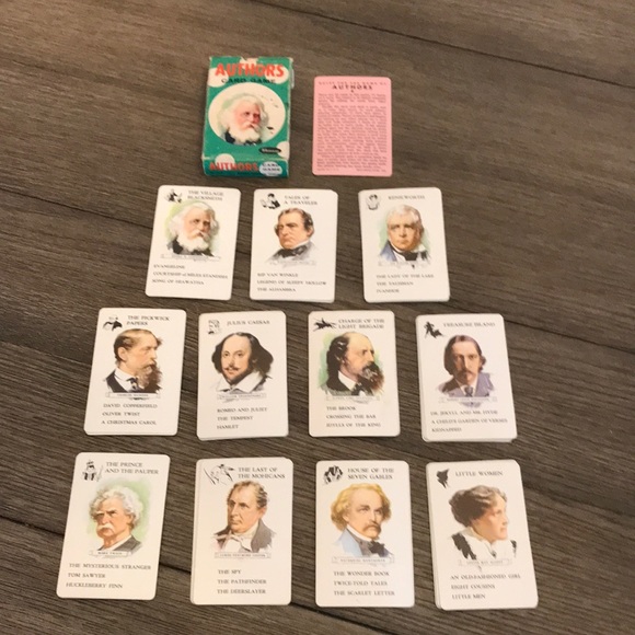 Whitman | Games | Vintage 95s Whitman Authors Comple With Original Box Classic Card Game 4110 ...